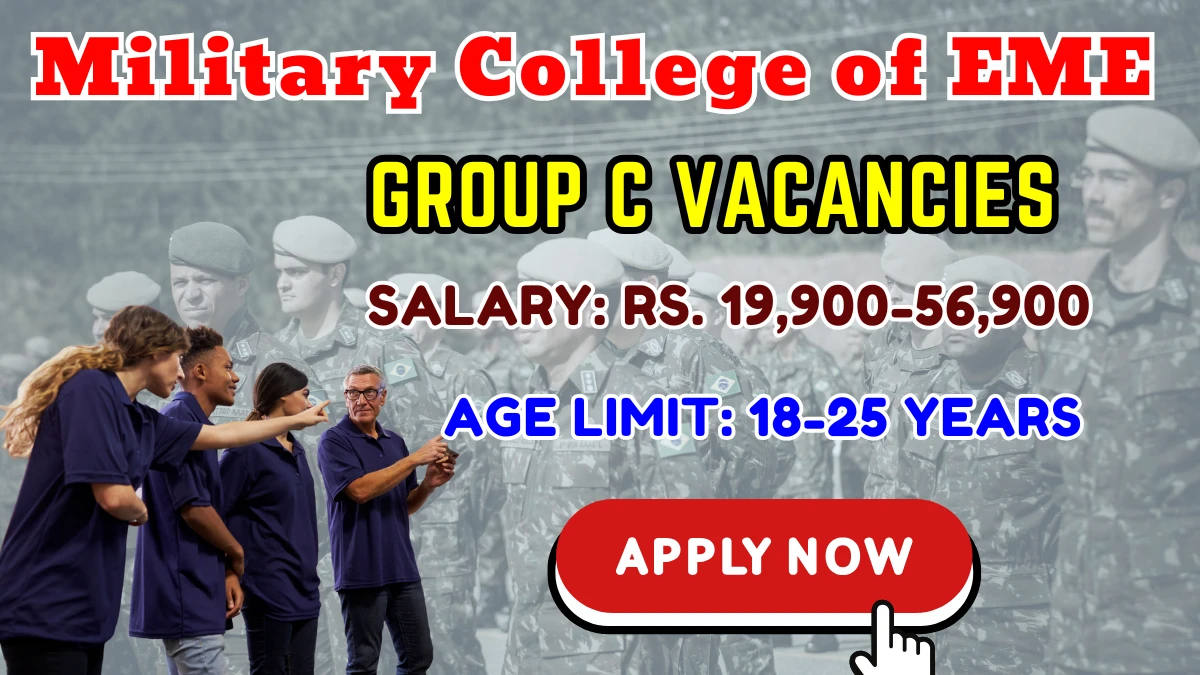 Military College Of EME Group C Recruitment 2025 - Fresh Naukari