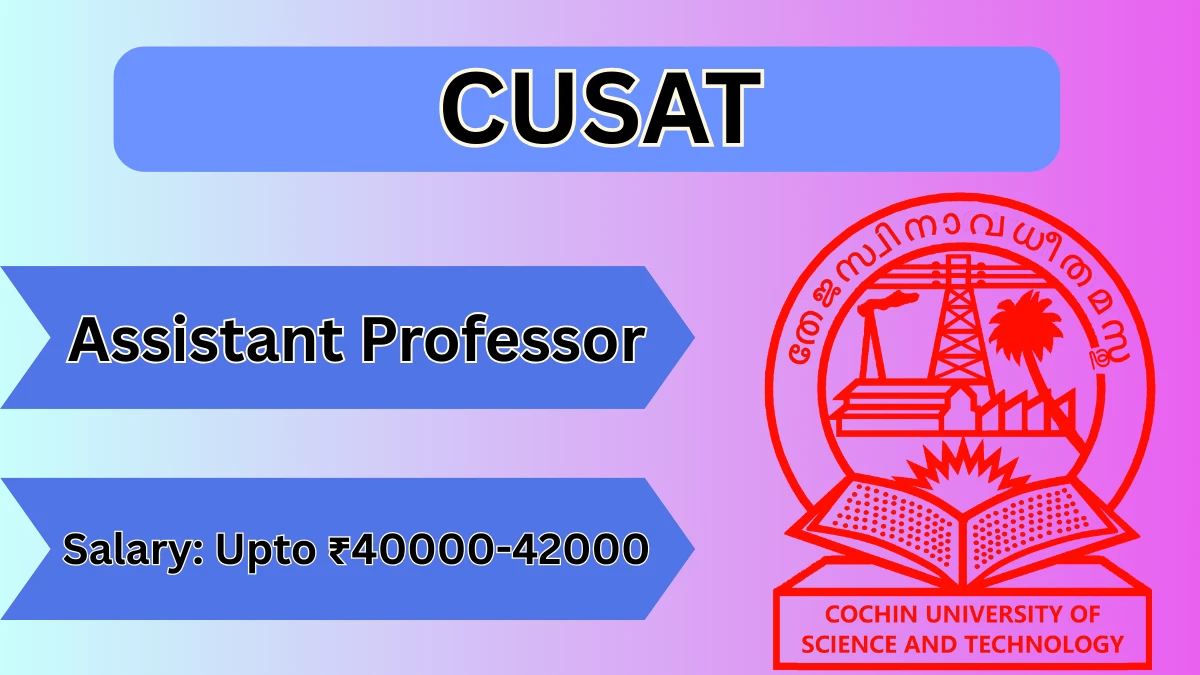 CUSAT Assistant Professor Recruitment 2026 – Apply Online - Fresh Naukari