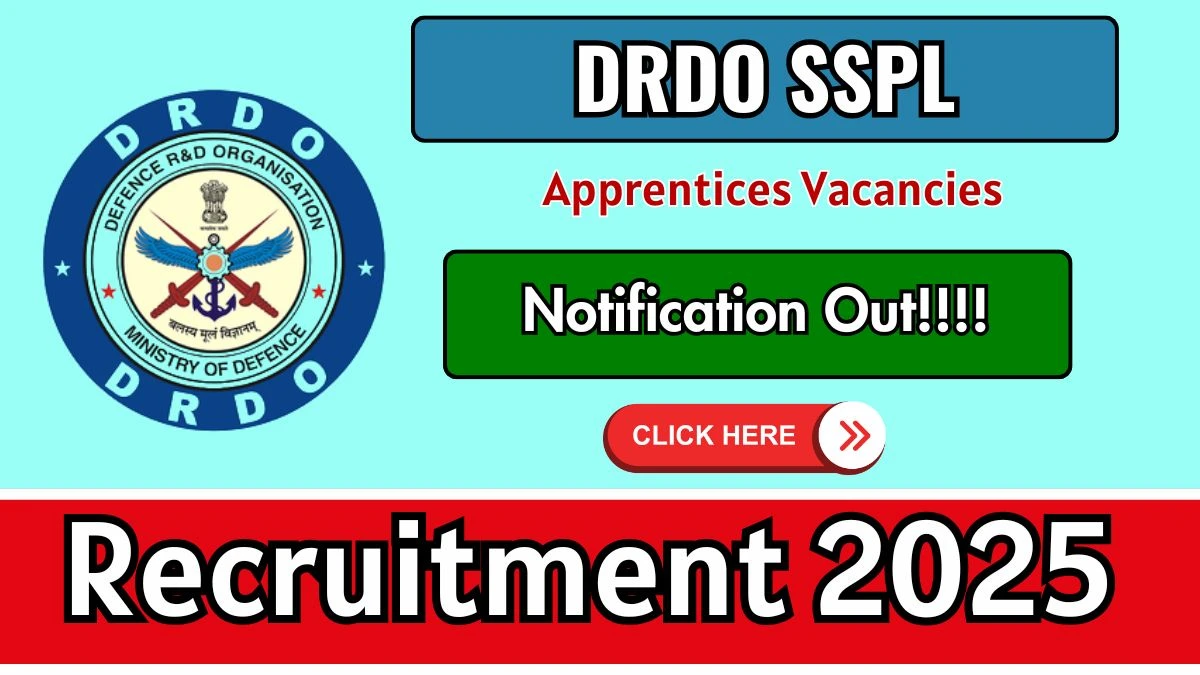 DRDO SSPL Apprentices Recruitment 2026 - Fresh Naukari